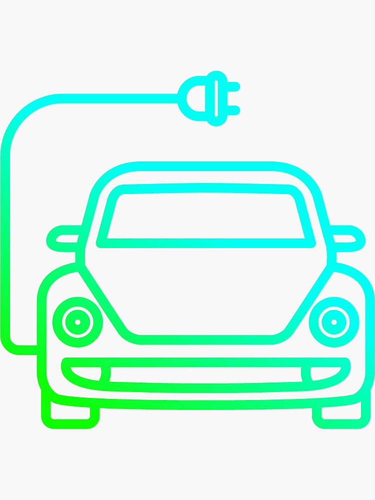 "Electric Car" Sticker for Sale by FullyCharged | Redbubble