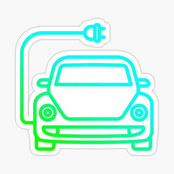 "Electric Car" Sticker for Sale by FullyCharged | Redbubble