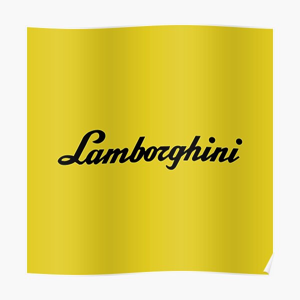 "black script lamborghini" Poster for Sale by greeneden81 | Redbubble