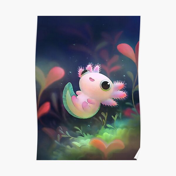 Axolotl Poster For Sale By Karinhujni Redbubble