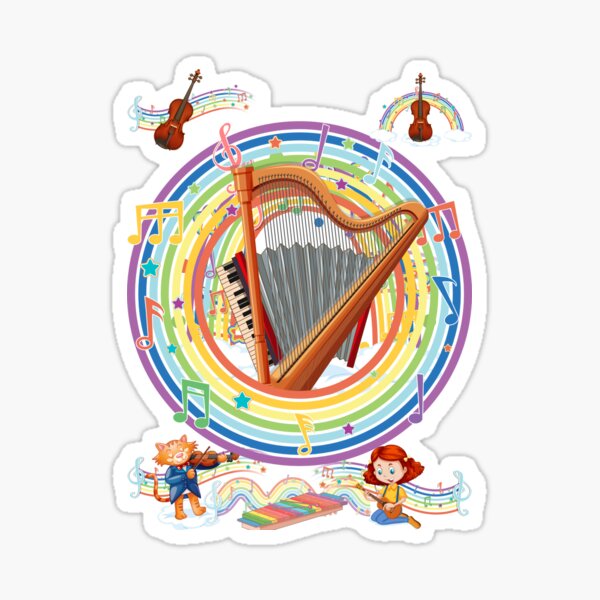 "Harp" Sticker for Sale by Zedan-Zahid | Redbubble