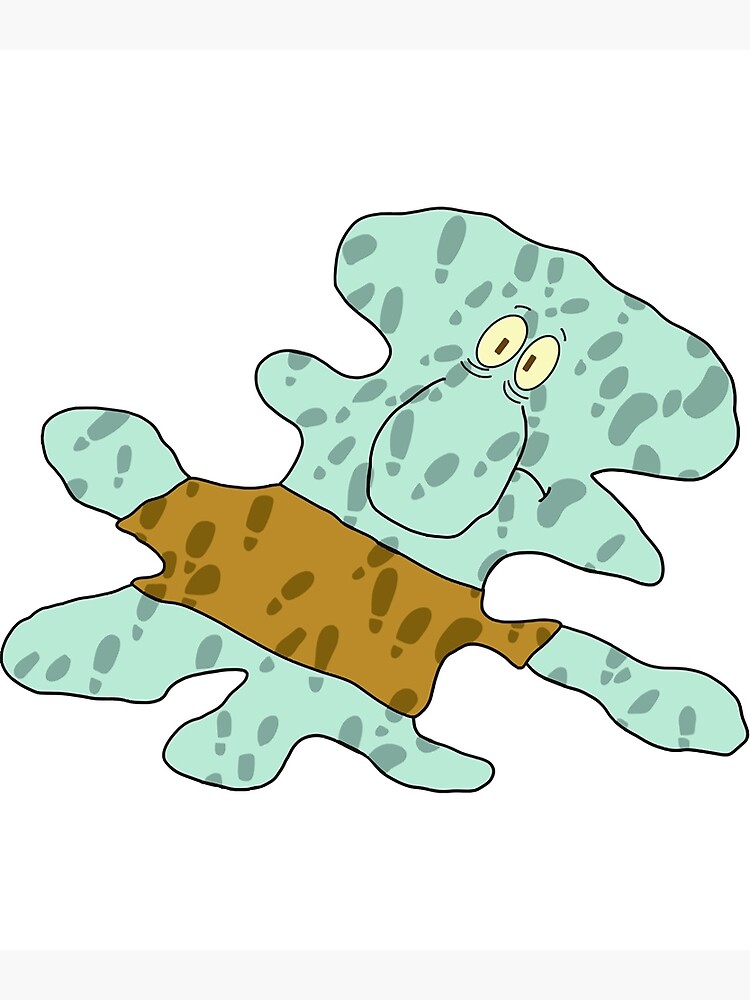 "Flattened Squidward - Spongebob Squarepants" Poster for Sale by ...