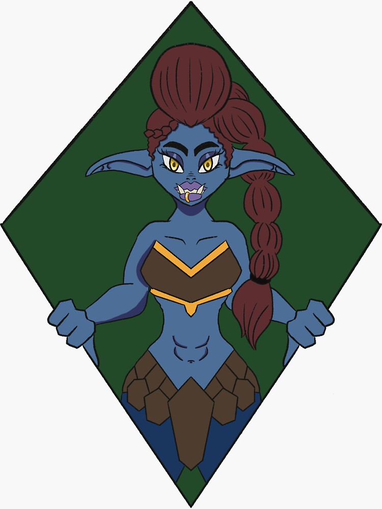 "Troll woman" Sticker for Sale by nicmationz | Redbubble