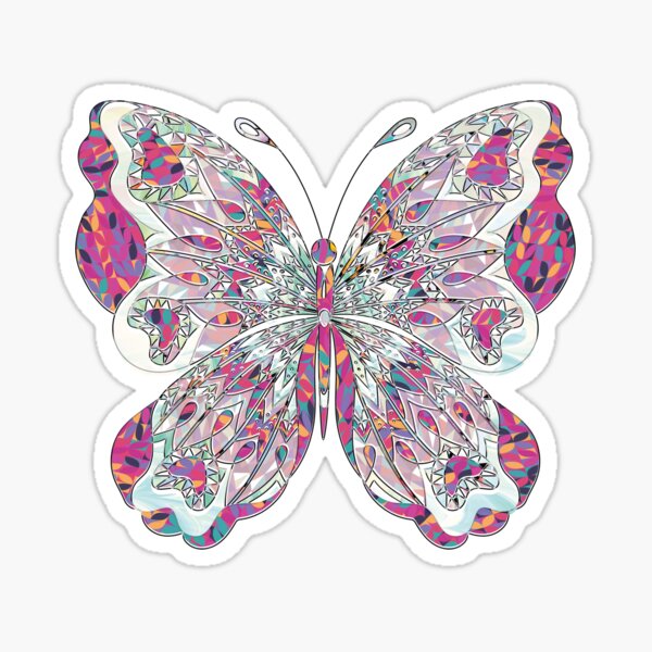 "big colorful pretty butterfly" Sticker for Sale by SpalyShop | Redbubble