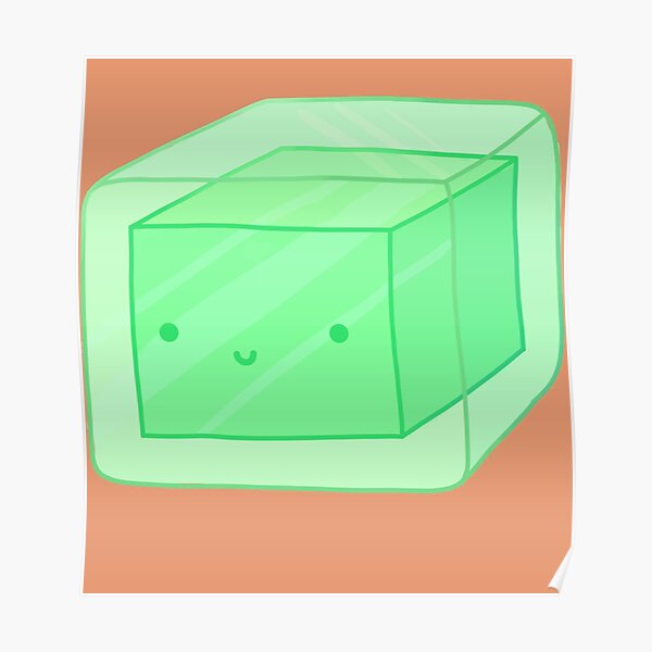 "Cute Kawaii Minecraft Slime" Poster for Sale by boscioguidena | Redbubble