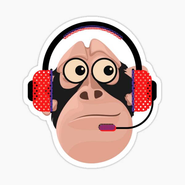 "Funny Monkey face big eyes" Sticker for Sale by DoDoTee-Mart | Redbubble