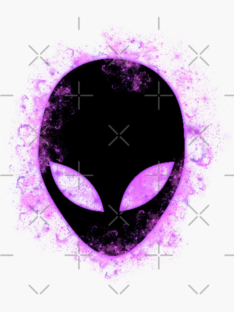 "Alien Abstract Violet" Sticker for Sale by KrompiX | Redbubble