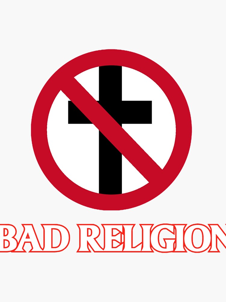 "Religion logo " Sticker for Sale by CANNONTORRENCE | Redbubble