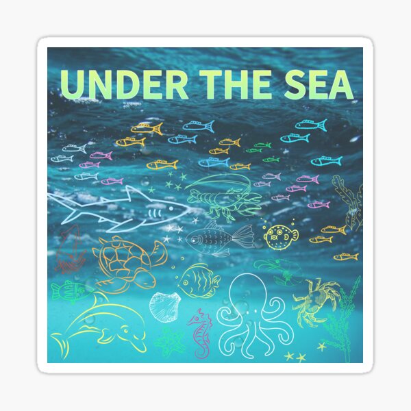 "under the sea,blue sea,sea creatures,Turtle, puffer fish, starfish ...