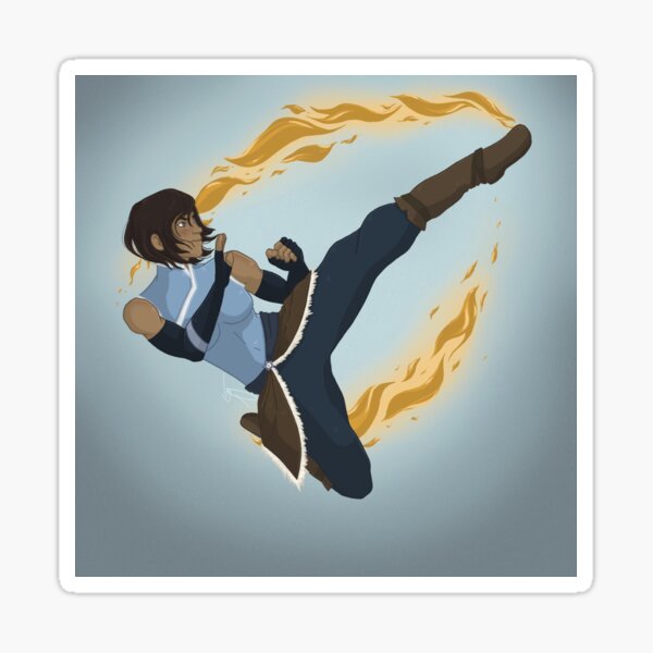 "Korra firebending" Sticker for Sale by siejobsessions | Redbubble