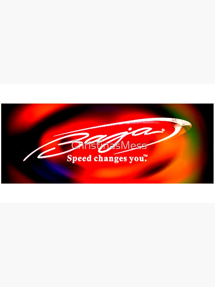 "Neon Red Baja Racing White" Sticker for Sale by ChristinasMess | Redbubble