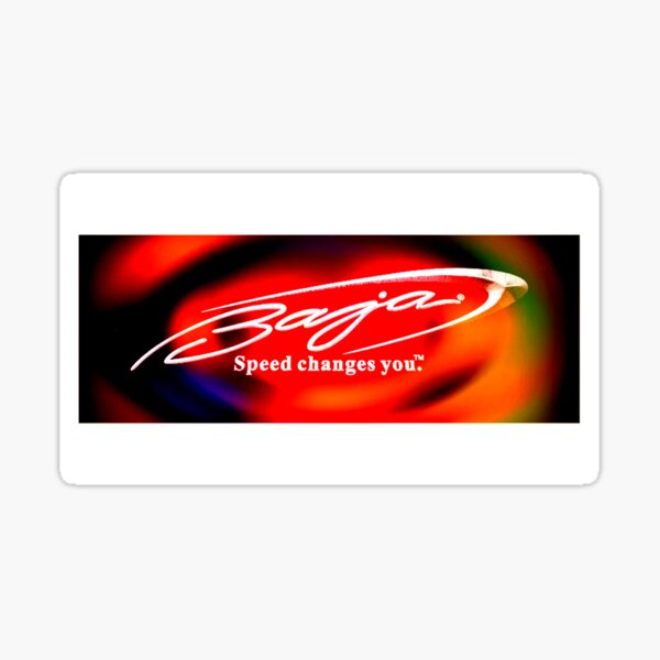 "Neon Red Baja Racing White" Sticker for Sale by ChristinasMess | Redbubble
