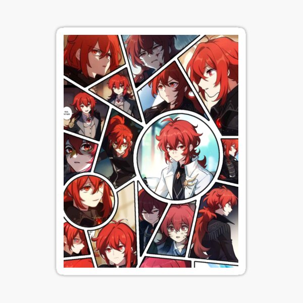 "Diluc - Genshin Impact" Sticker for Sale by zenlesszone | Redbubble
