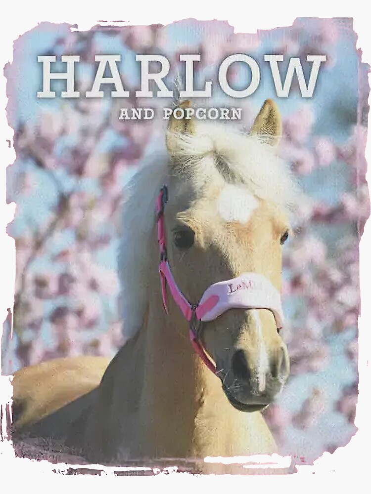 "harlow and popcorn" Sticker for Sale by Michael-Hill | Redbubble
