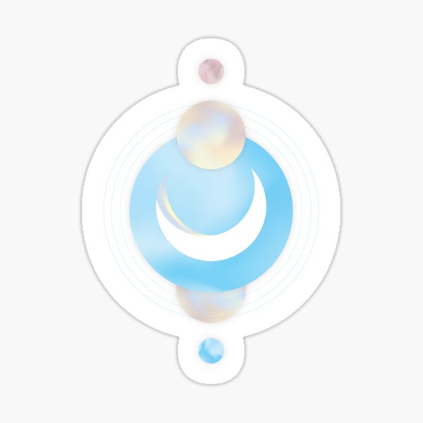 "Pink and Blue Pastel Cosmic Gradient Crescent Moon Emblem and Pattern ...