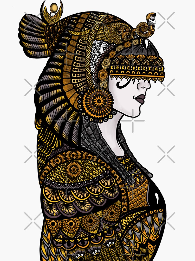 "Cleopatra" Sticker for Sale by ColorsinmebyHP | Redbubble