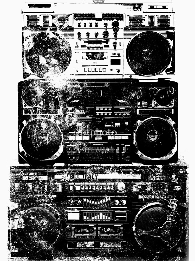"Stack Of Boomboxes Art" T-shirt for Sale by btphoto | Redbubble ...