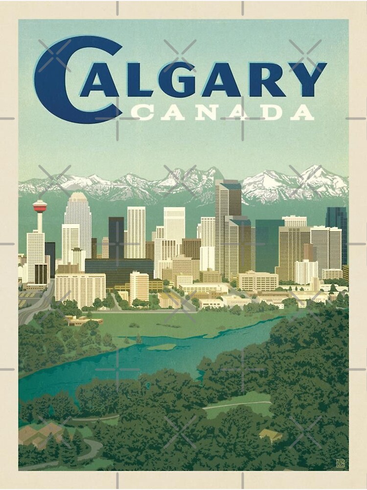 "Calgary, Canada Vintage Travel Poster" Sticker for Sale by Travel ...
