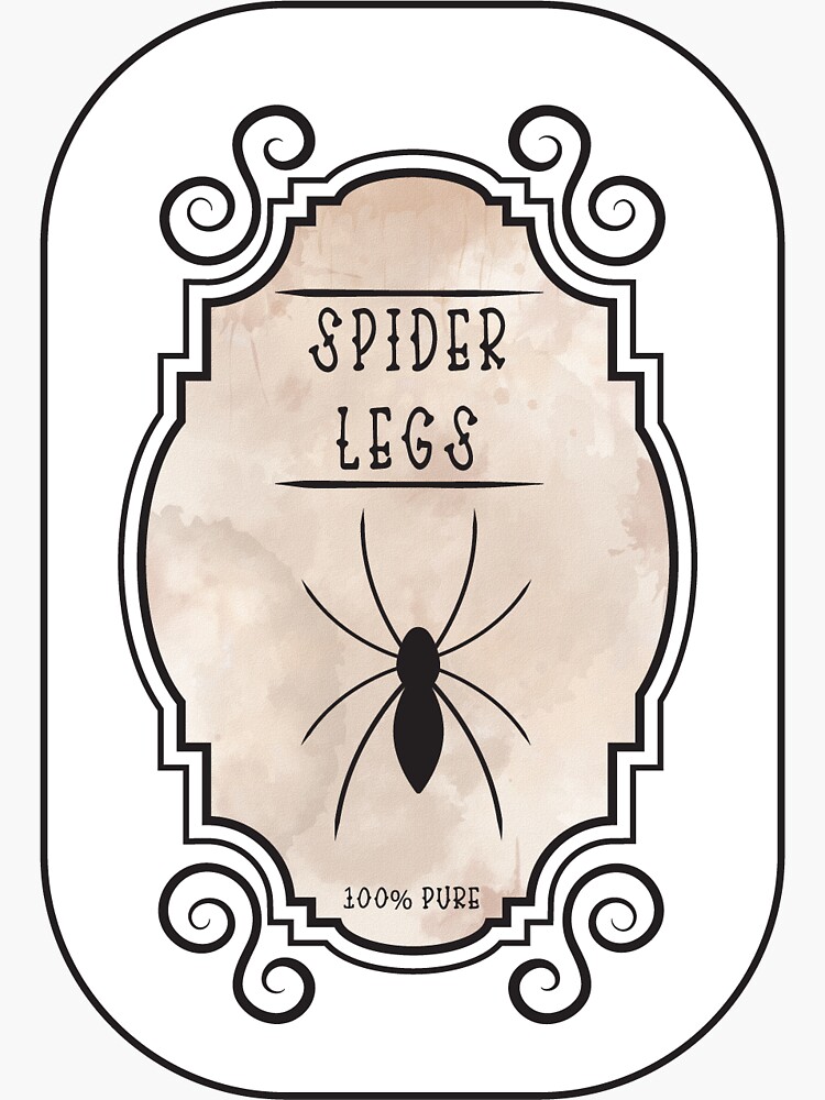 "Spider Legs. Vintage Halloween Potion Label" Sticker for Sale by ...