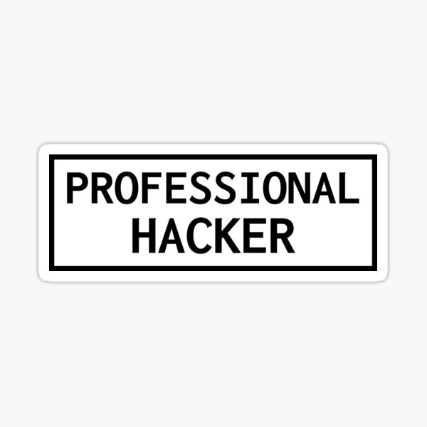 "Professional Hacker" Sticker for Sale by lukassfr | Redbubble