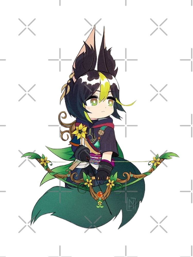 "Chibi Tighnari - Latest Artwork - Genshin Impact" Metal Print for Sale ...