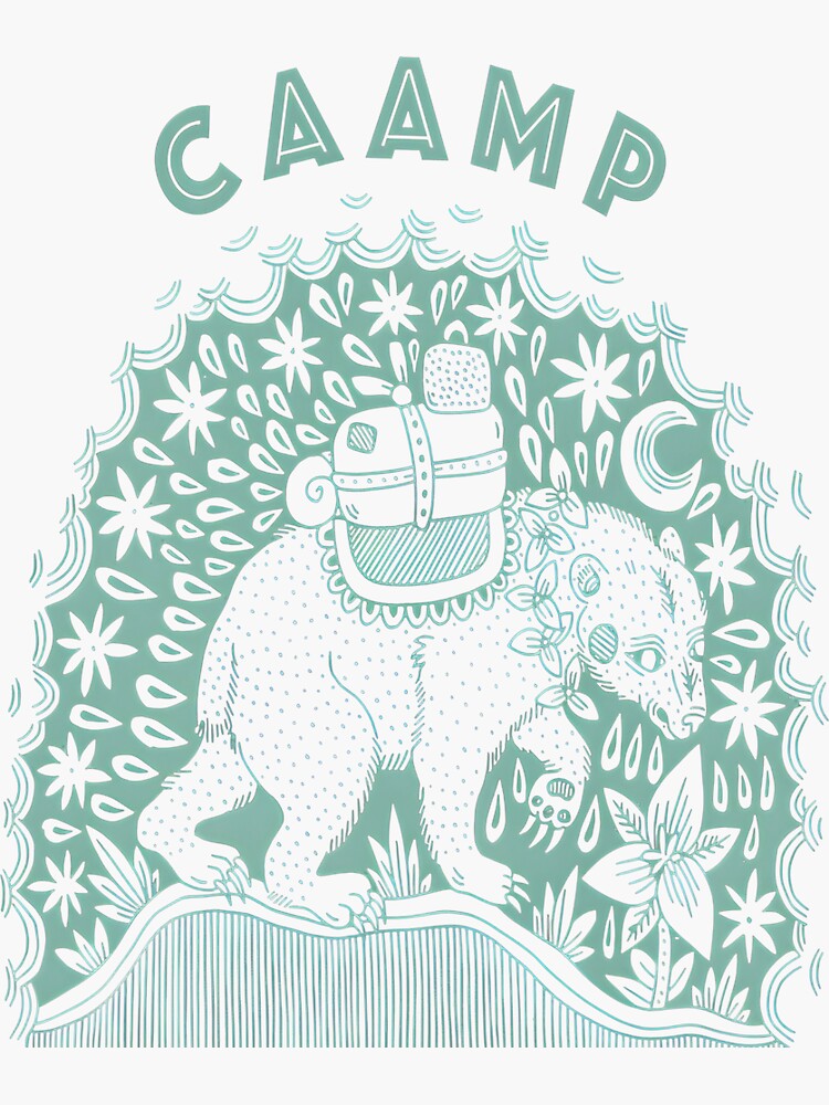"Caamp bear classic" Sticker for Sale by AntoniaAhrens | Redbubble