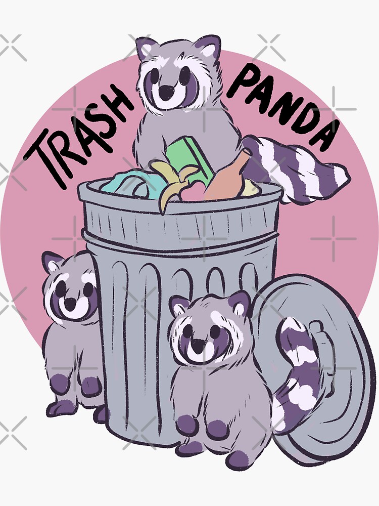 "Trash pandas" Sticker for Sale by jess1586 | Redbubble