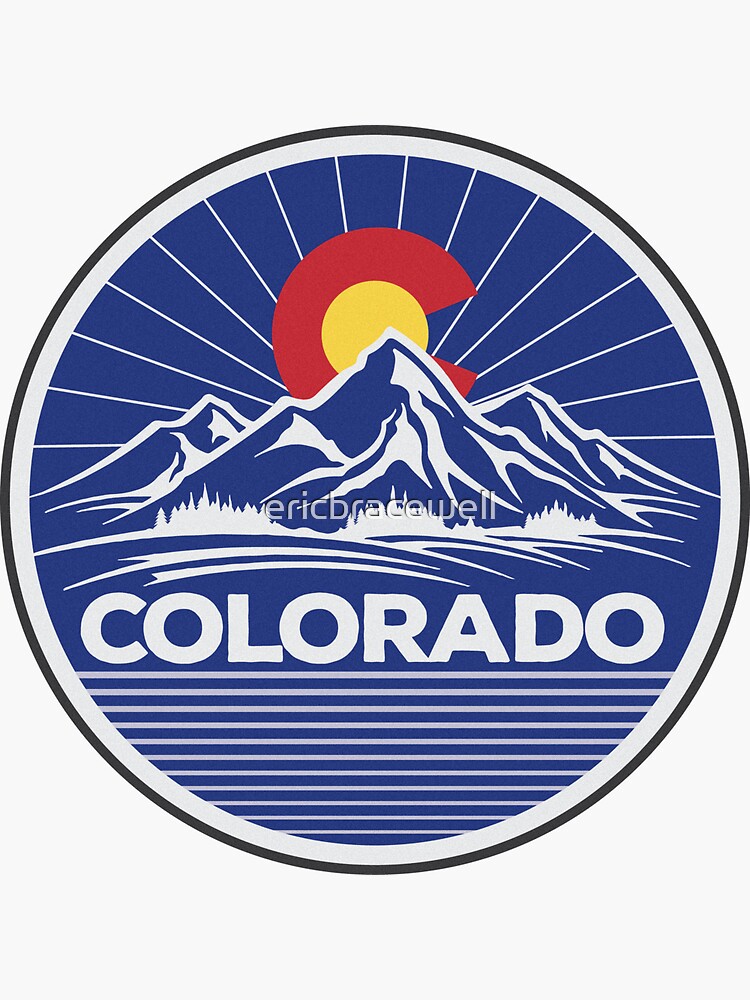"Colorado Travel Sticker" Sticker for Sale by ericbracewell | Redbubble