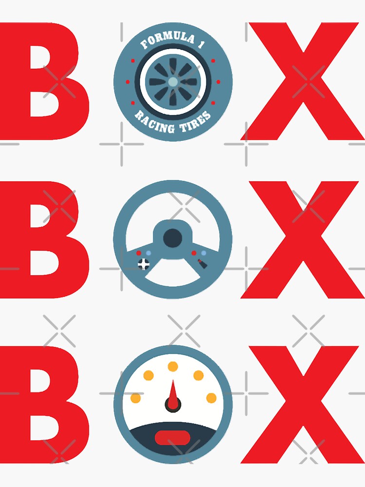 "Formula 1 Box Box Box" Sticker for Sale by KunAssencio | Redbubble