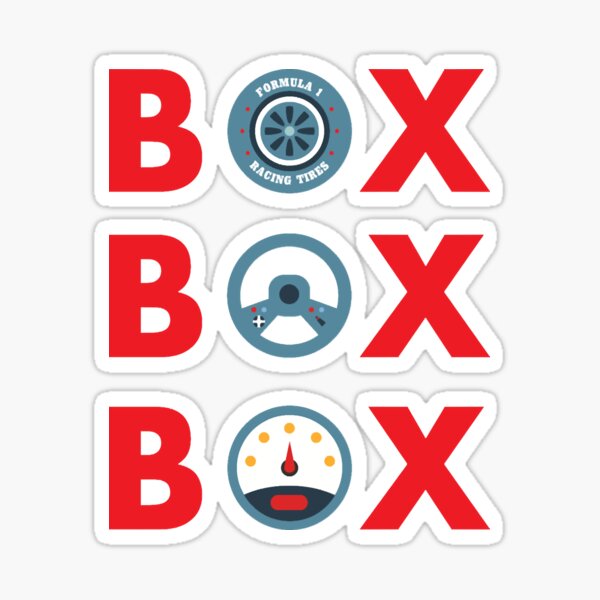 "Formula 1 Box Box Box" Sticker for Sale by KunAssencio | Redbubble