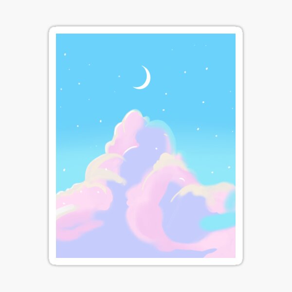 "Pastel Clouds" Sticker for Sale by LavenderToonz | Redbubble