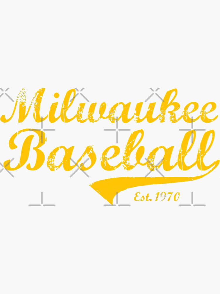 "Classic Milwaukee Wisconsin Baseball Fan Retro Vintage" Sticker for ...