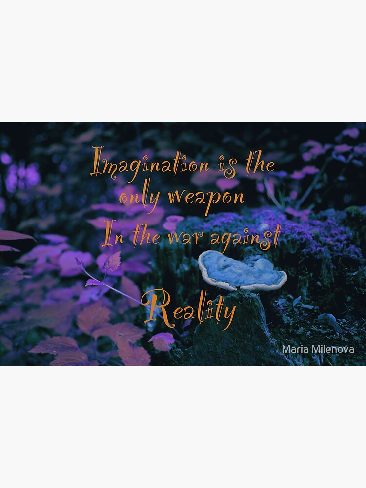 "Imagination vs reality //" Sticker for Sale by MariaAsenova | Redbubble