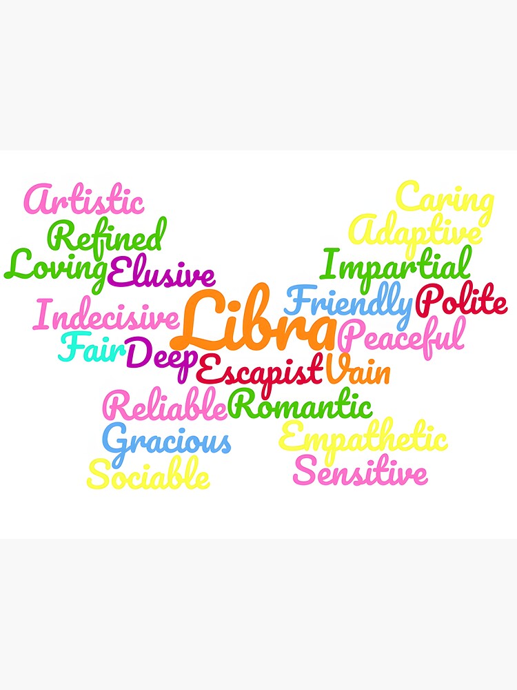 "Libra Word Cloud Shirt Poster" Sticker for Sale by spangzawiatruq | Redbubble
