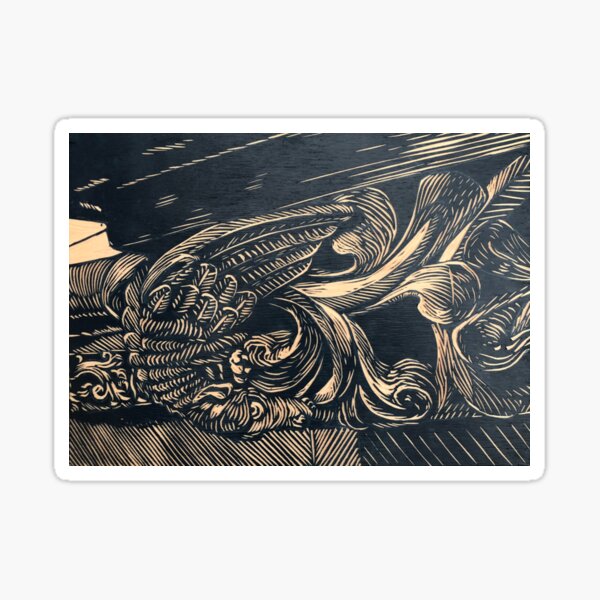 "Flying Dog Grotesque Nidaros Cathedral Sticker" Sticker for Sale by ...