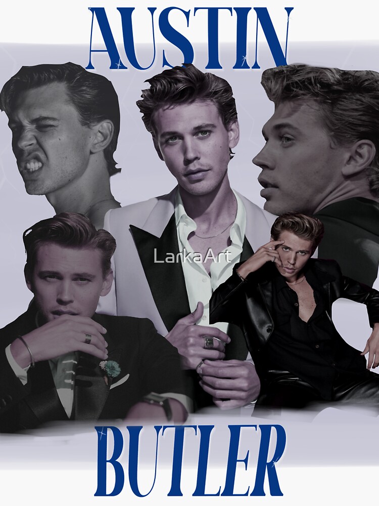 "Austin Butler Wrestling Tee" Sticker for Sale by LarkaArt | Redbubble
