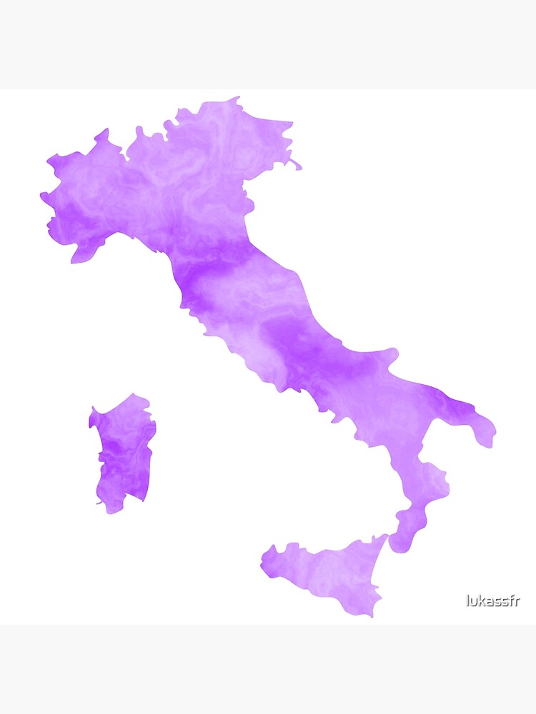 "Italy Map Purple" Poster by lukassfr | Redbubble