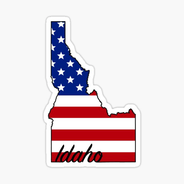 "Idaho -- US State (flag-map) " Sticker for Sale by ArchitectGrubb ...