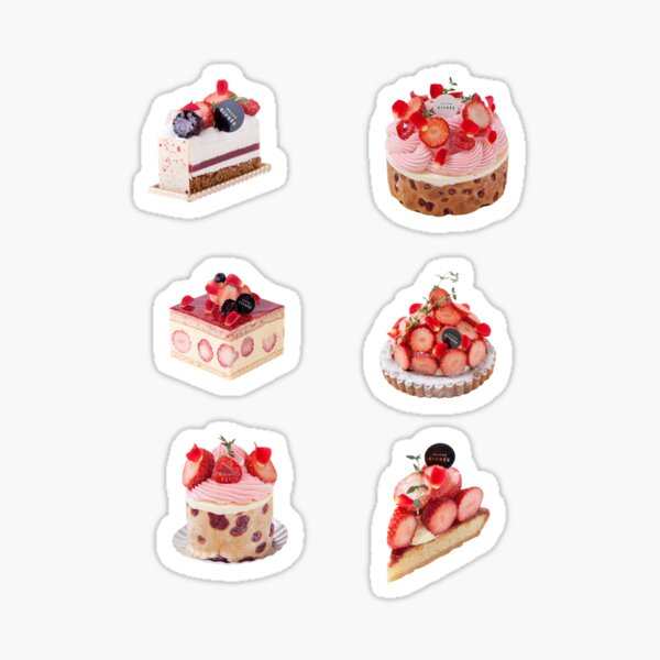 "Cake Sticker Pack" Sticker for Sale by iridescentjelly | Redbubble