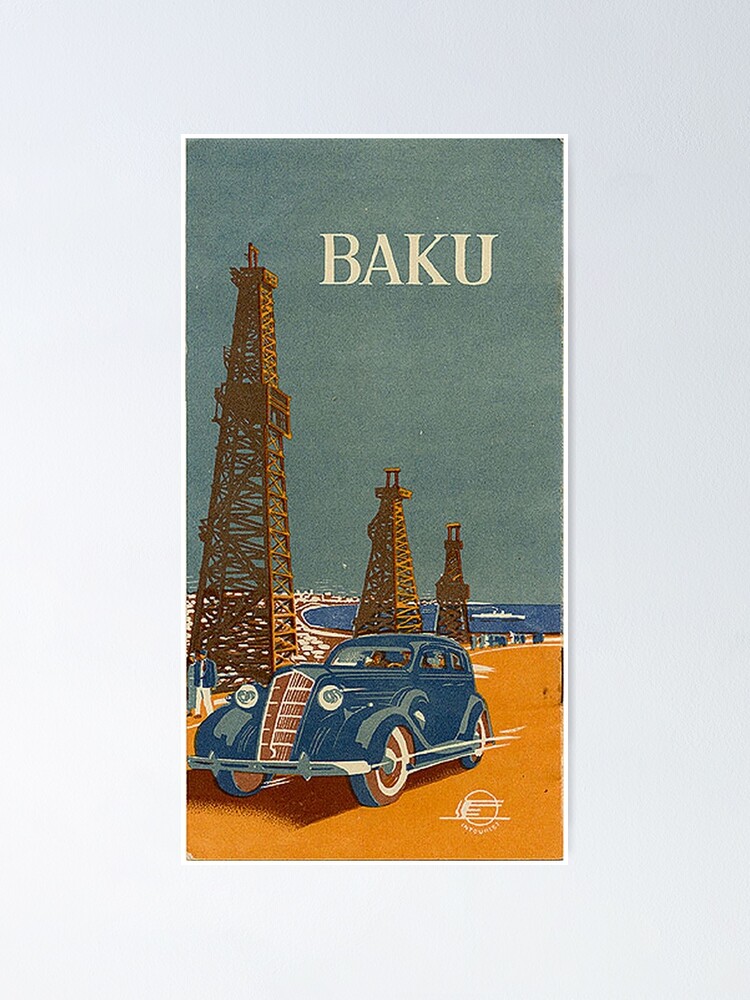 "Baku, Azerbaijan Vintage Travel Poster" Poster for Sale by Travel ...