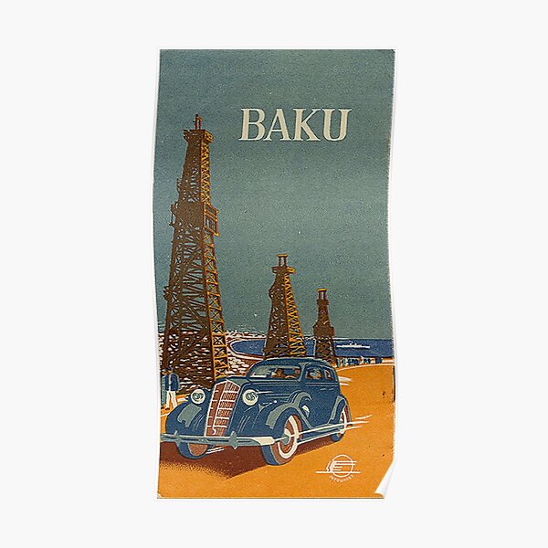 "Baku, Azerbaijan Vintage Travel Poster" Poster for Sale by Travel ...