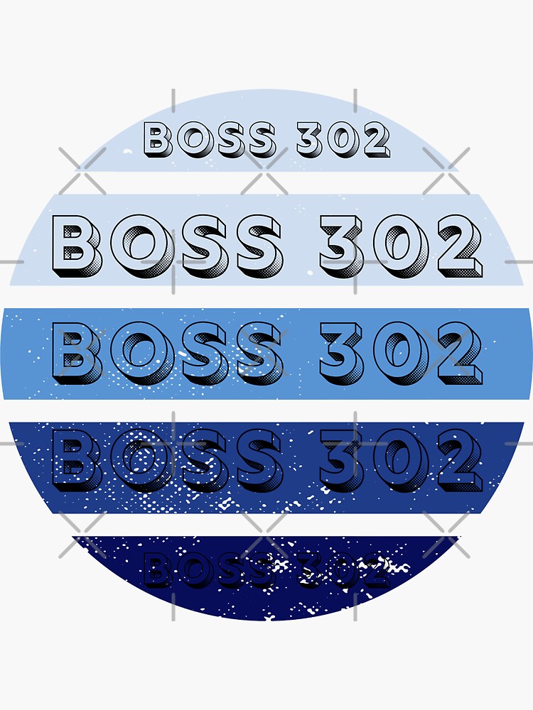 "BOSS 302 Mustang - Hat" Sticker for Sale by ZoesAttic | Redbubble
