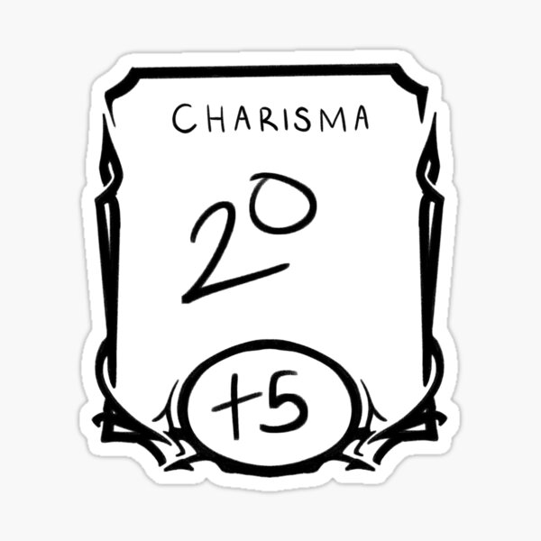 "CHARISMA 20" Sticker for Sale by Castrchie | Redbubble