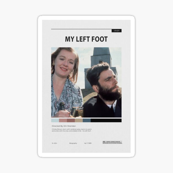 "My Left Foot movie poster 1989, biography" Sticker for Sale by ...