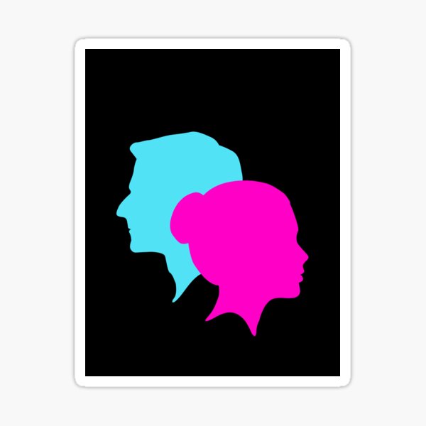 "Man and woman" Sticker for Sale by Noordodoo | Redbubble