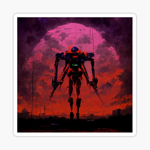 "Biomechanical Giant Humanoid" Sticker for Sale by SingularityGeek ...