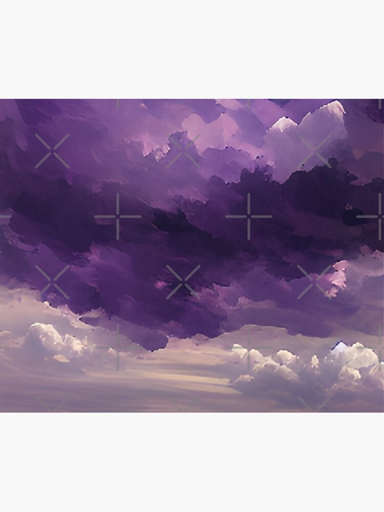 "Purple clouds painting." Sticker for Sale by Art-Vibrations | Redbubble