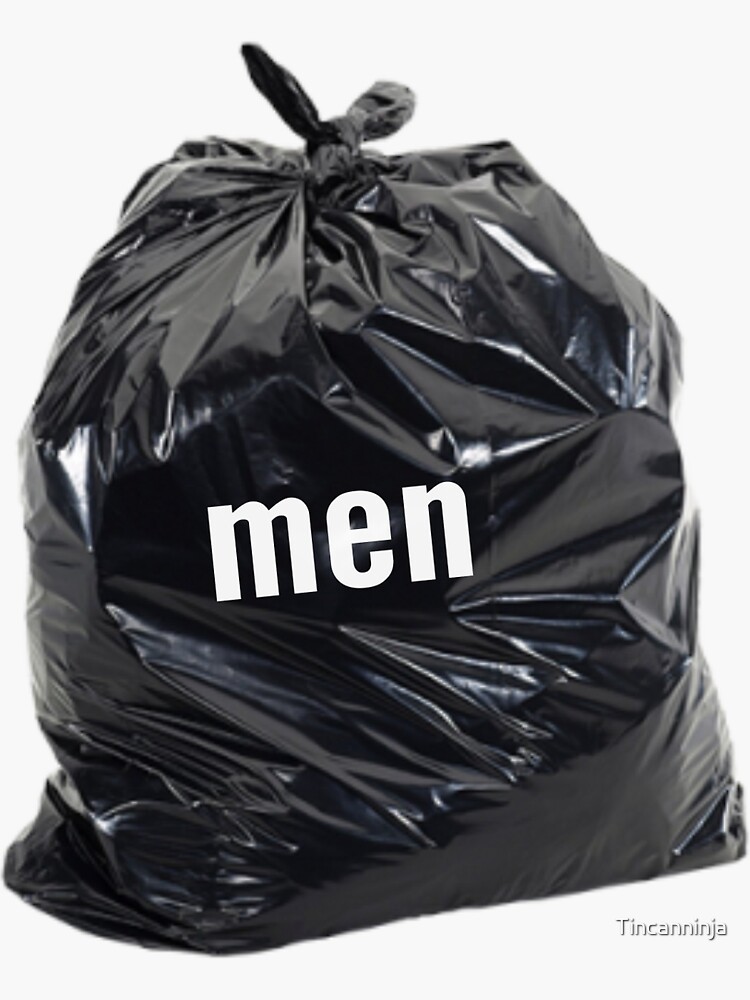 "Men Are Trash funny joke" Sticker for Sale by Tincanninja | Redbubble
