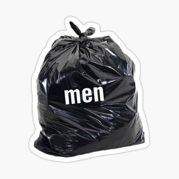 "Men Are Trash funny joke" Sticker for Sale by Tincanninja | Redbubble