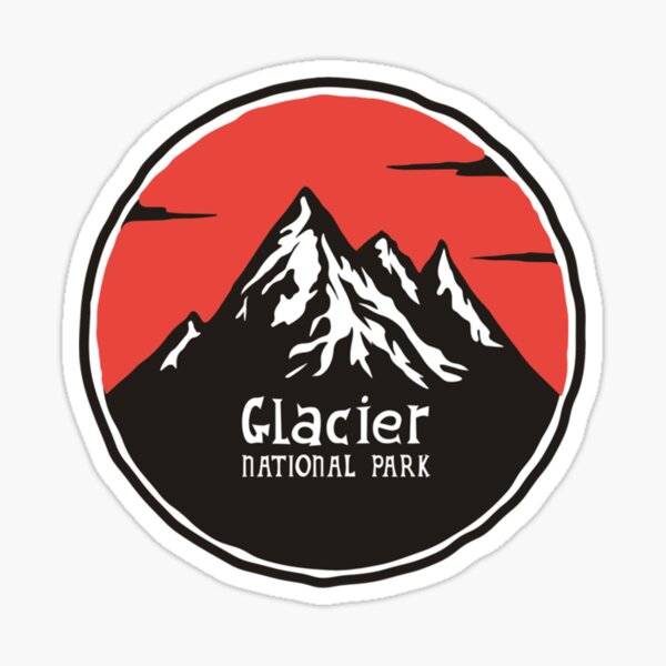"glacier national park sign " Sticker for Sale by NileTeez | Redbubble